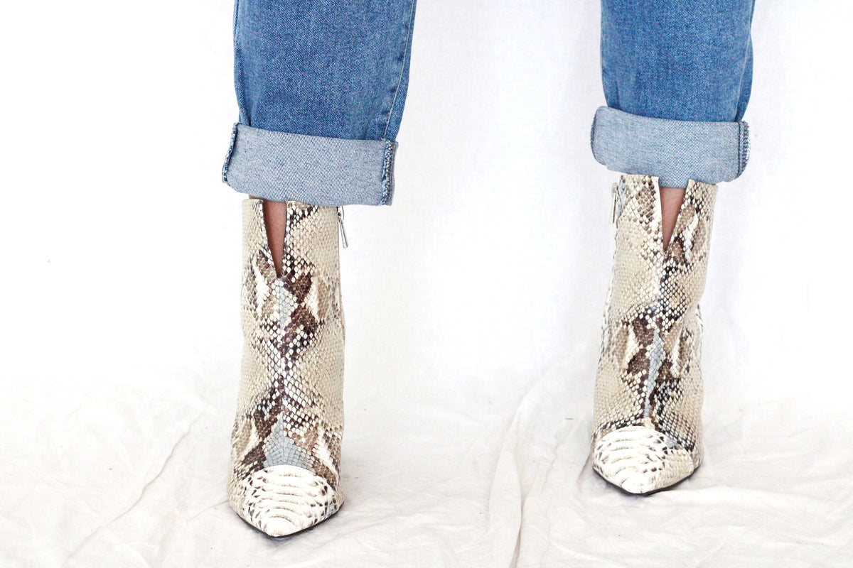 Signal Booties- Python | Dressed By Ness Boutique